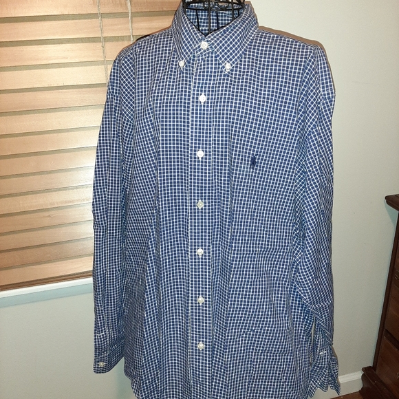 Ralph Lauren | Shirts | Ralph Lauren Navy Checkerbox Dress Shirt | Poshmark